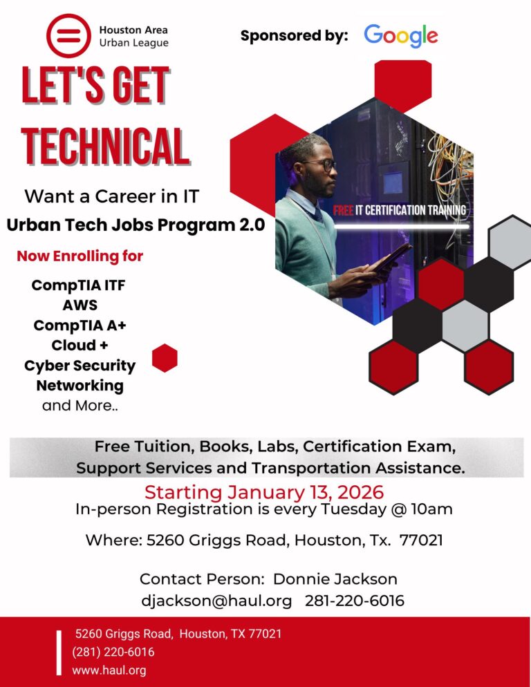 Workforce Development & Training - Houston Area Urban League (HAUL)